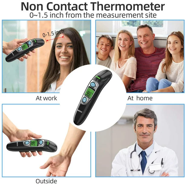 ANKOVO Dual Mode Infrared Thermometer,1s Reading,3 Colors Backlight,35 ...