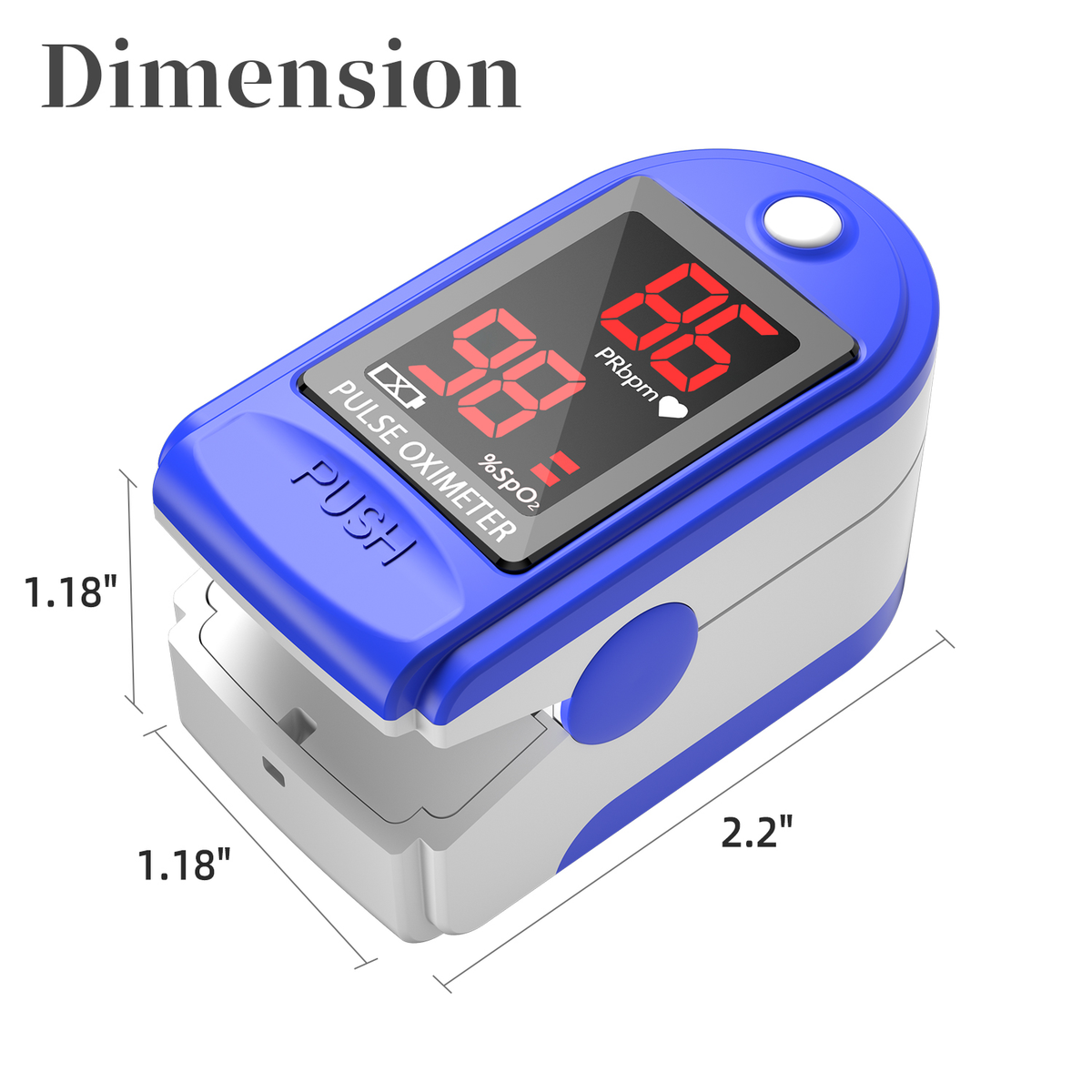 Fingertip Pulse Oximeter with Respiration, Portable Spo2 Sensor, Porta ...